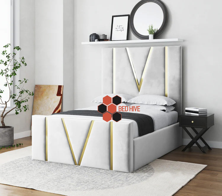 Pristine Panel Upholstered Bed Frame With Storage Options - Bed Hive